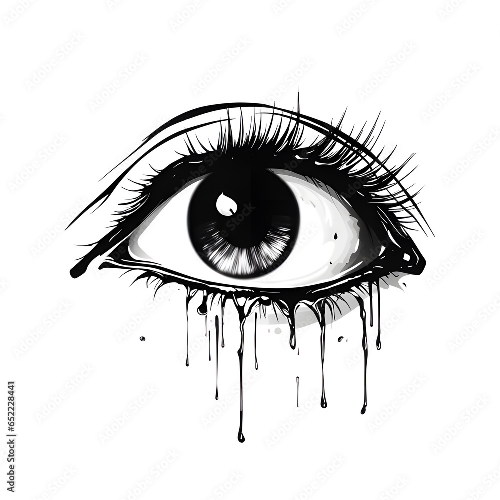 Realistic bleeding eye vector Stock Illustration | Adobe Stock