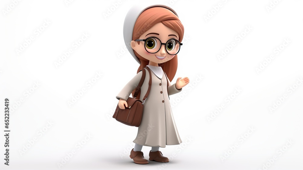 Muslim Young female Rendering Character. AI generated image Stock ...