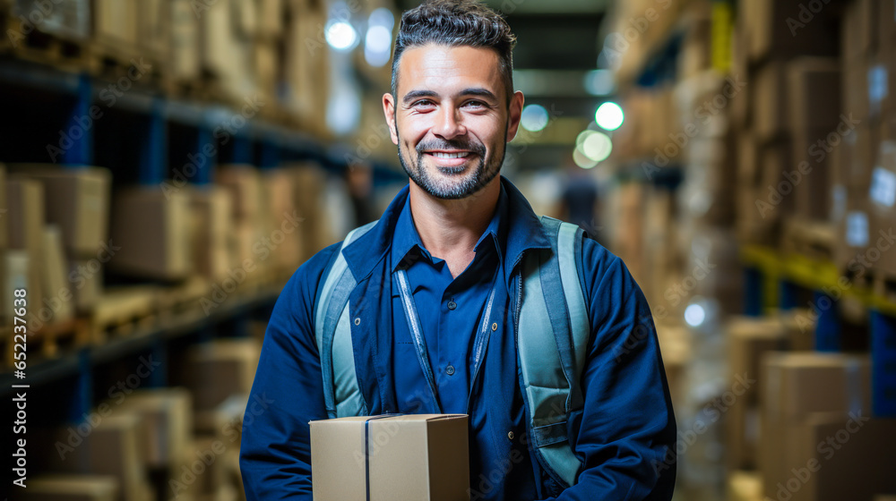 Captivating logistics manager beaming with happiness and efficiency ...