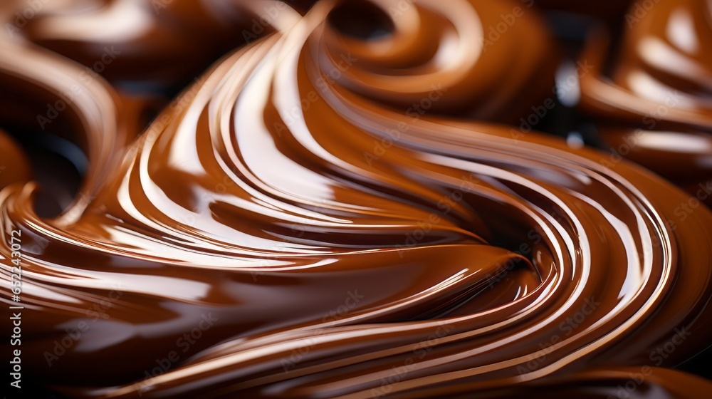Chocolate texture. Liquid chocolate close-up. Textured dark chocolate ...