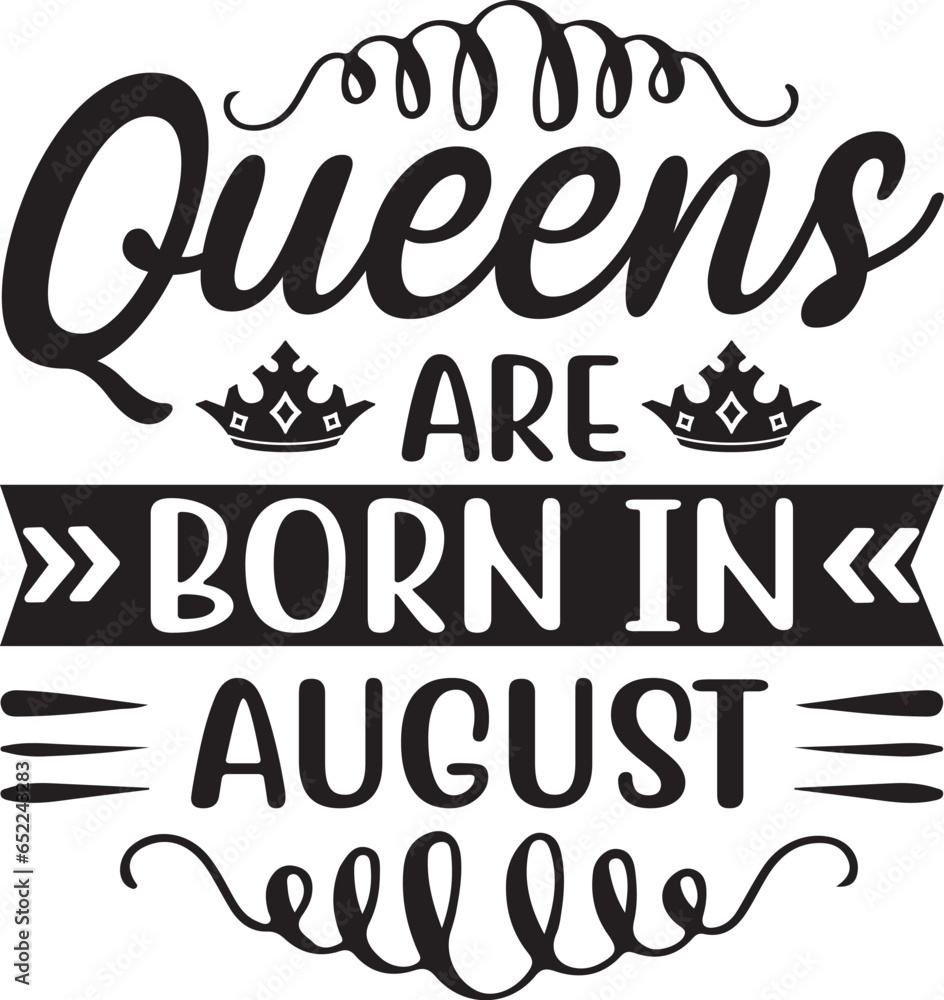 Queens Are Born In SVG, Birthday SVG, Birthday Queen SVG, For Cricut ...