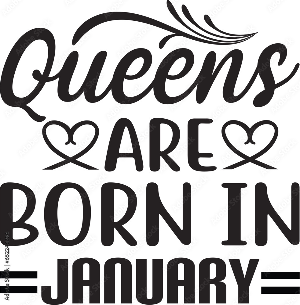Vetor de Queens Are Born In SVG, Birthday SVG, Birthday Queen SVG, For ...