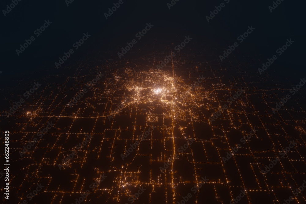 Aerial view on Columbia (USA) from east. Top view on modern city at ...