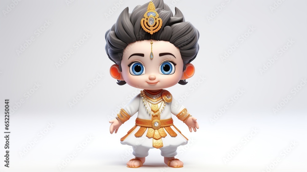 Ramayana story cartoon characters isolated white background. AI ...