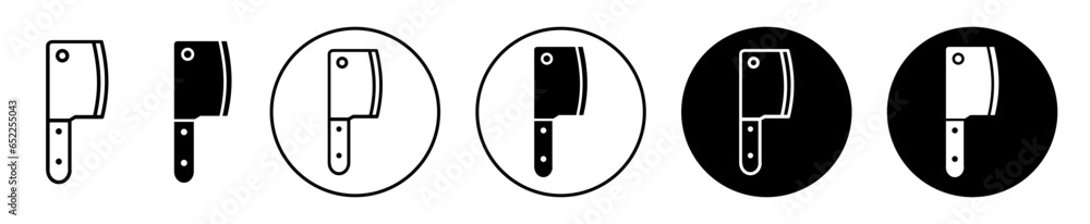 Cleaver hatchet icon set. vector symbol illustration. Stock Vector ...