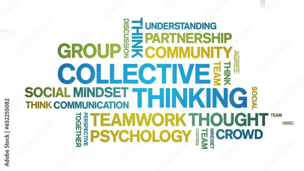 Collective Thinking animated tag word cloud;text design animation ...