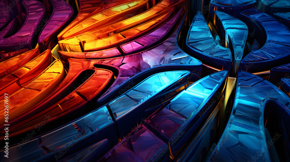 Immerse yourself in the digital realm with this abstract patterns ...