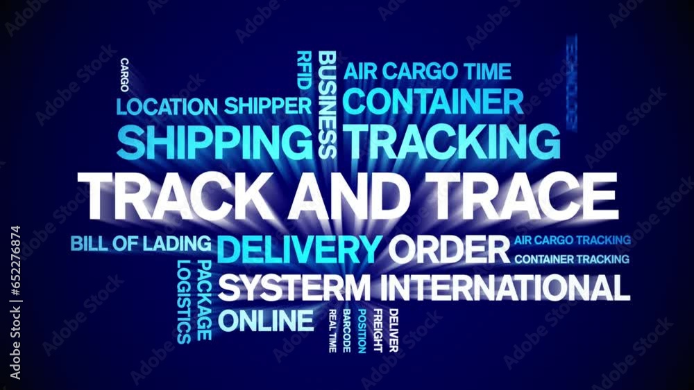 Track And Trace animated tag word cloud;text design animation kinetic ...