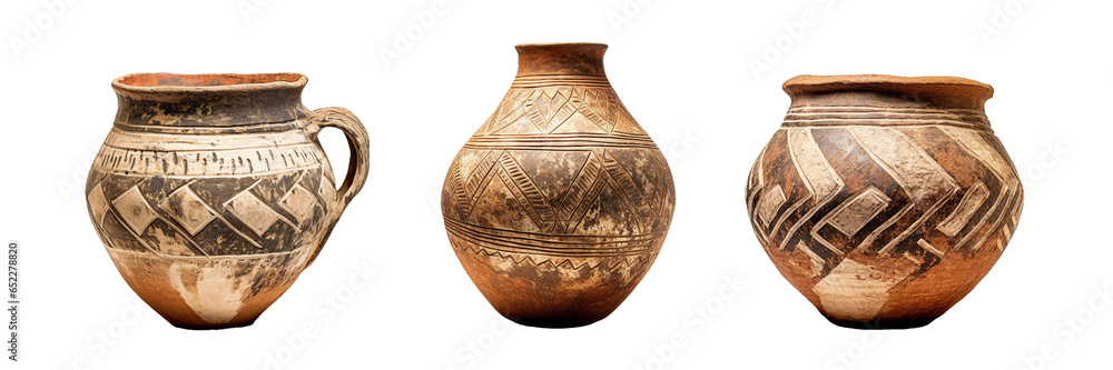 Neolithic Pottery Vessel, transparent background, isolated image ...