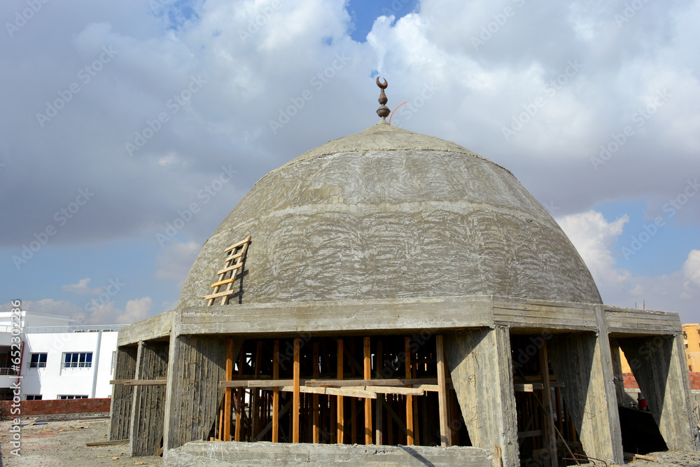A new mosque under construction, building a new grand Masjid mosque in ...