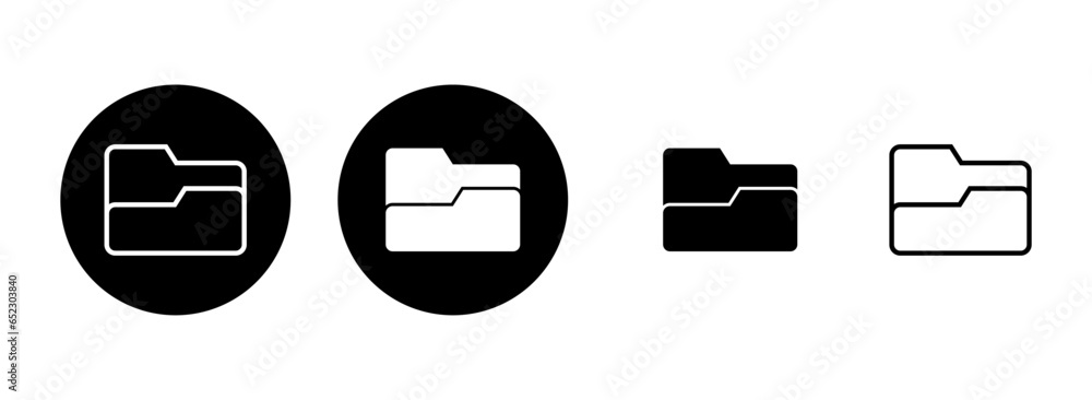Folder icon set illustration. folder sign and symbol Stock Vector ...