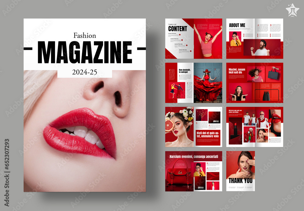 Simple Magazine Layout Stock Template | Adobe Stock