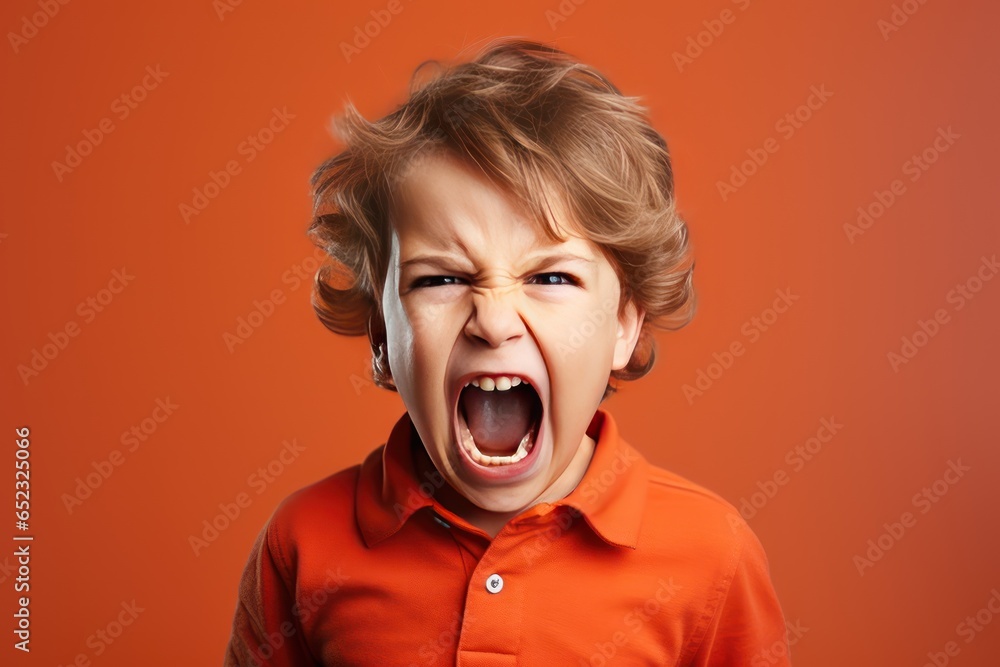 Foto de Angry irritated boy. Full of rage. Emotional portrait of an ...