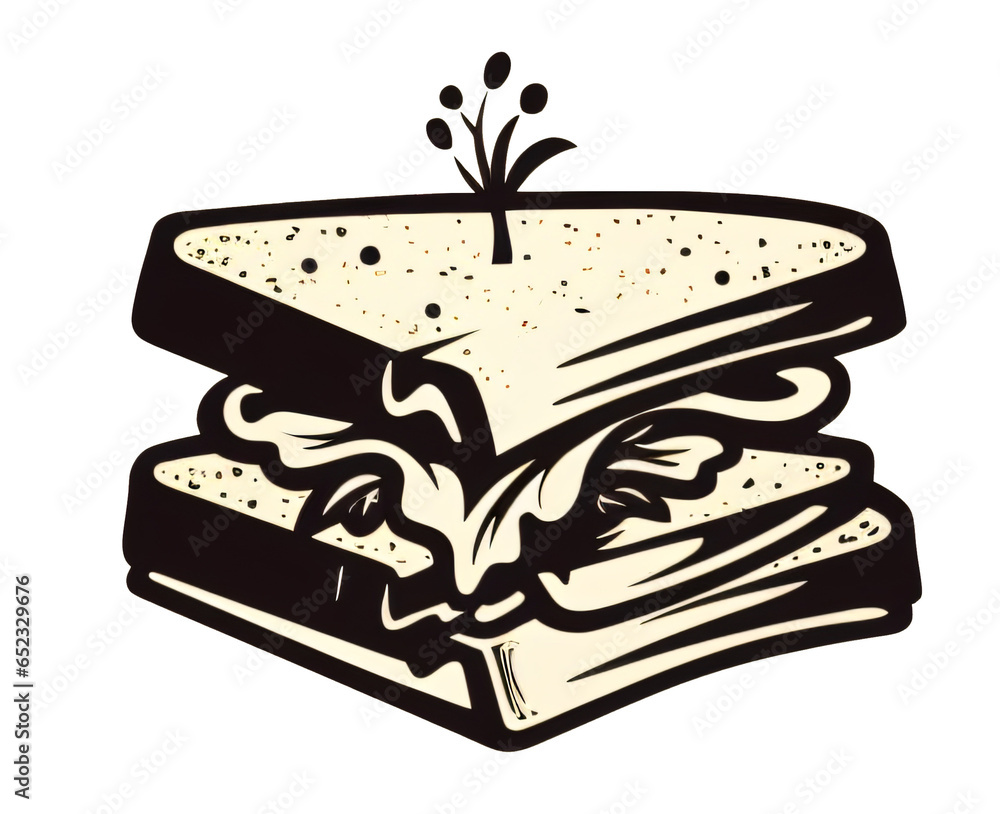 Sandwich Icon, Snack Symbol, Food Logo, isolated on the transparent ...