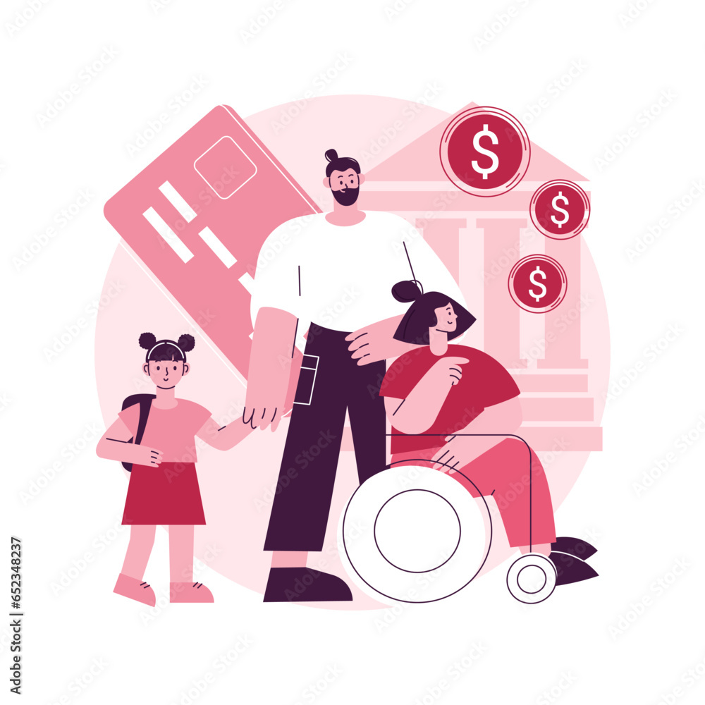 Dependant family member abstract concept vector illustration. Dependent ...