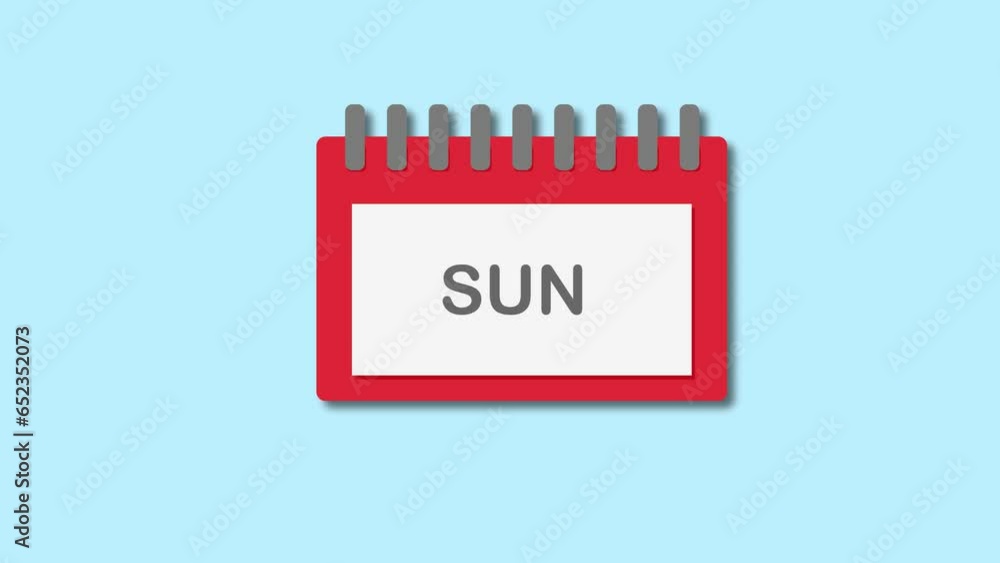 calendar with days of the week, passage of time, organization Stock 비디오 ...