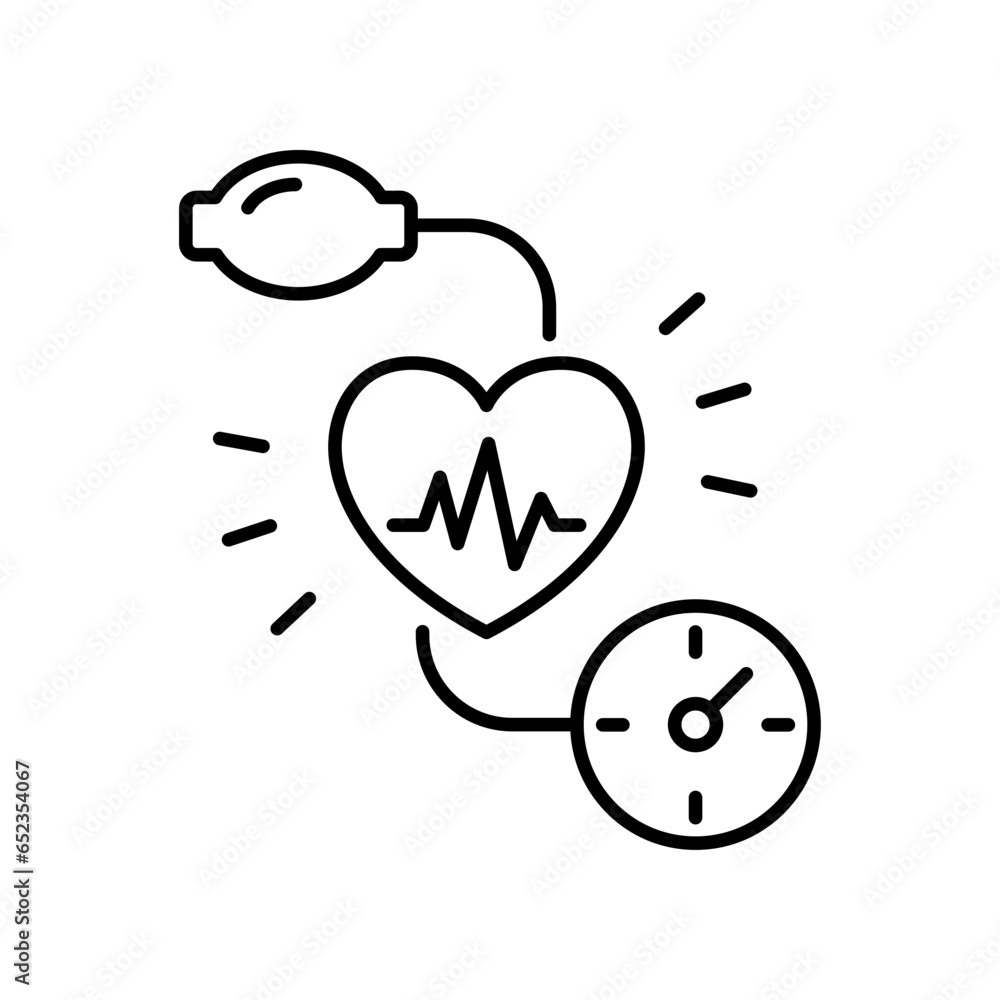 Pressure blood high or low icon. arterial blood pressure checking ...
