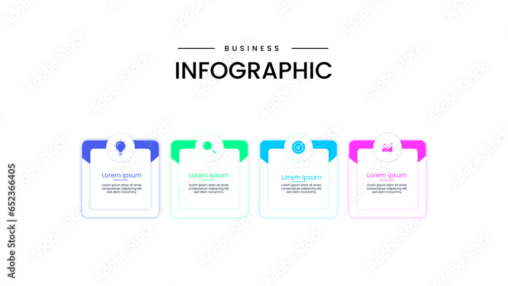 infographic vector design with icons and 4 options or steps ...