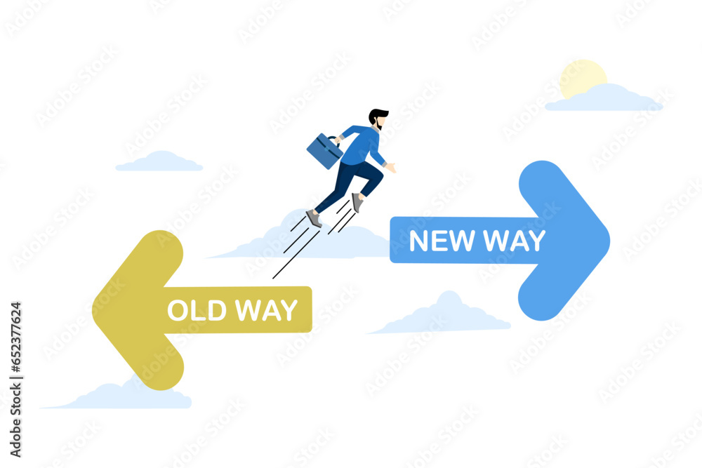 concept of adapting to change, improvement and development of self or ...