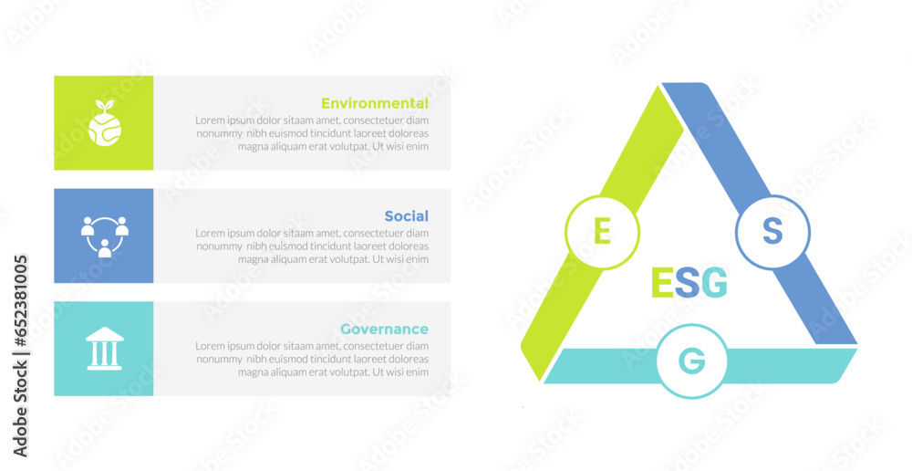 esg environmental social governance infographics template diagram with ...