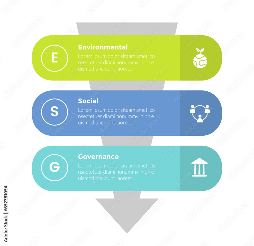 esg environmental social governance infographics template diagram with ...