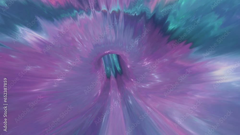 Seamless loop wormhole straight through time and space, warp straight ...