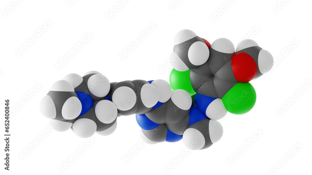 infigratinib molecule, anti-cancer medication molecular structure ...