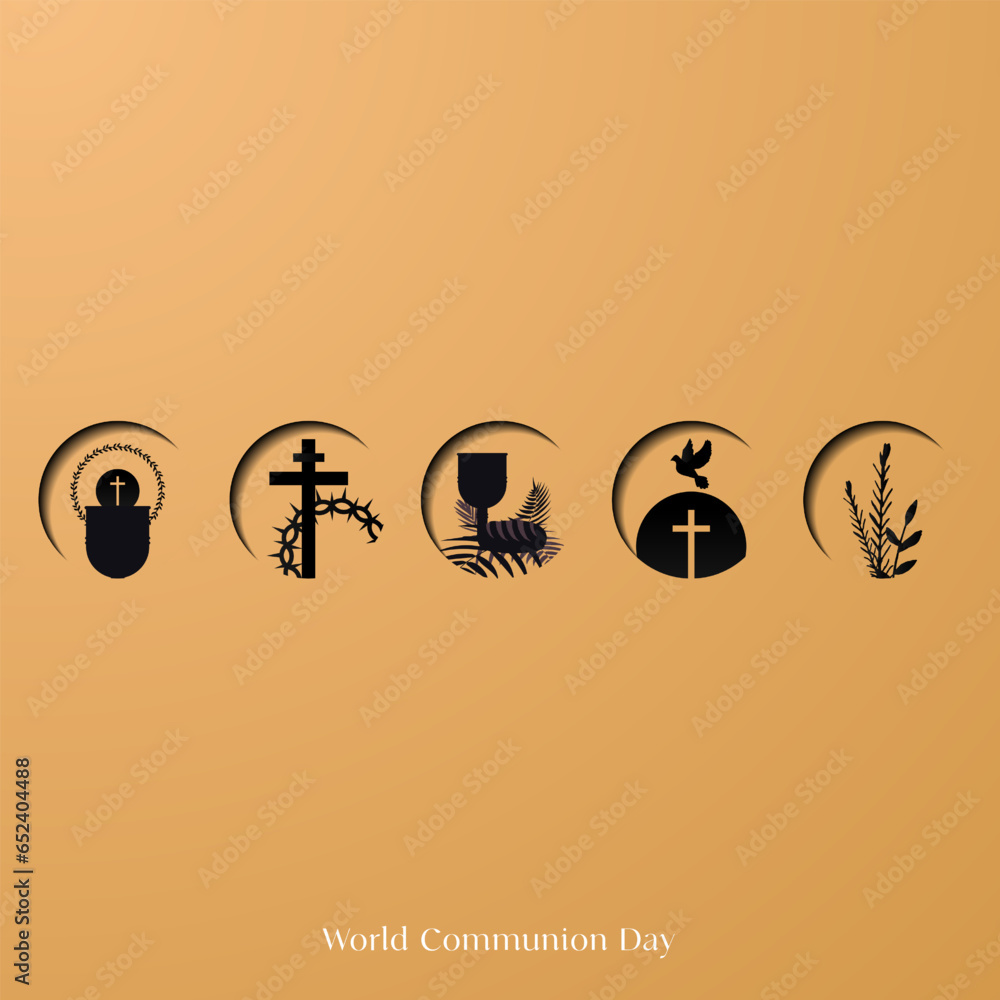 World Communion Sunday Minimalist Poster. Communion Icons and symbols ...