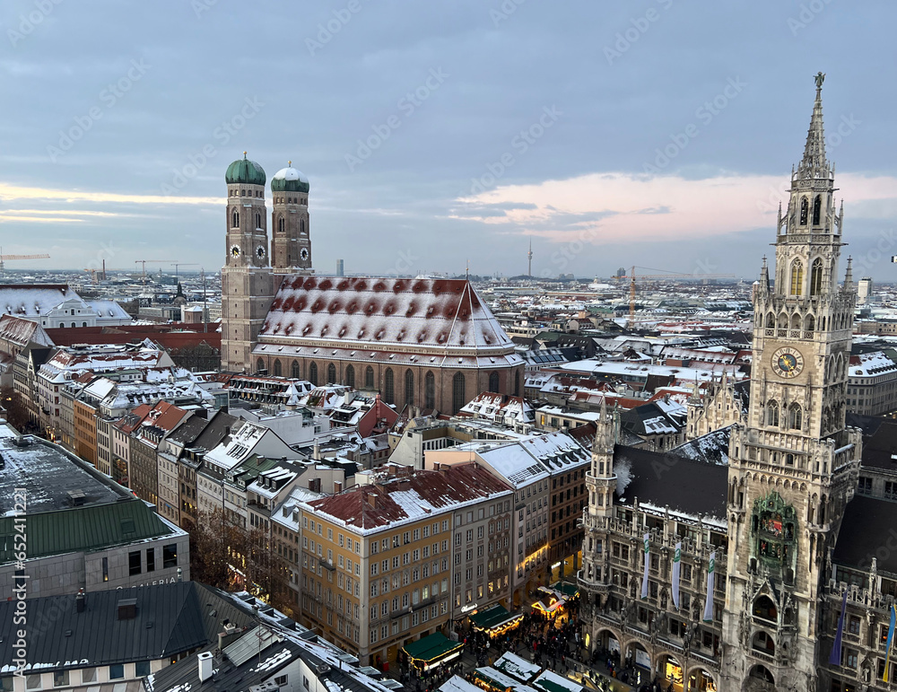 The Frauenkirche with it's famous 2 towers top this restored Gothic ...