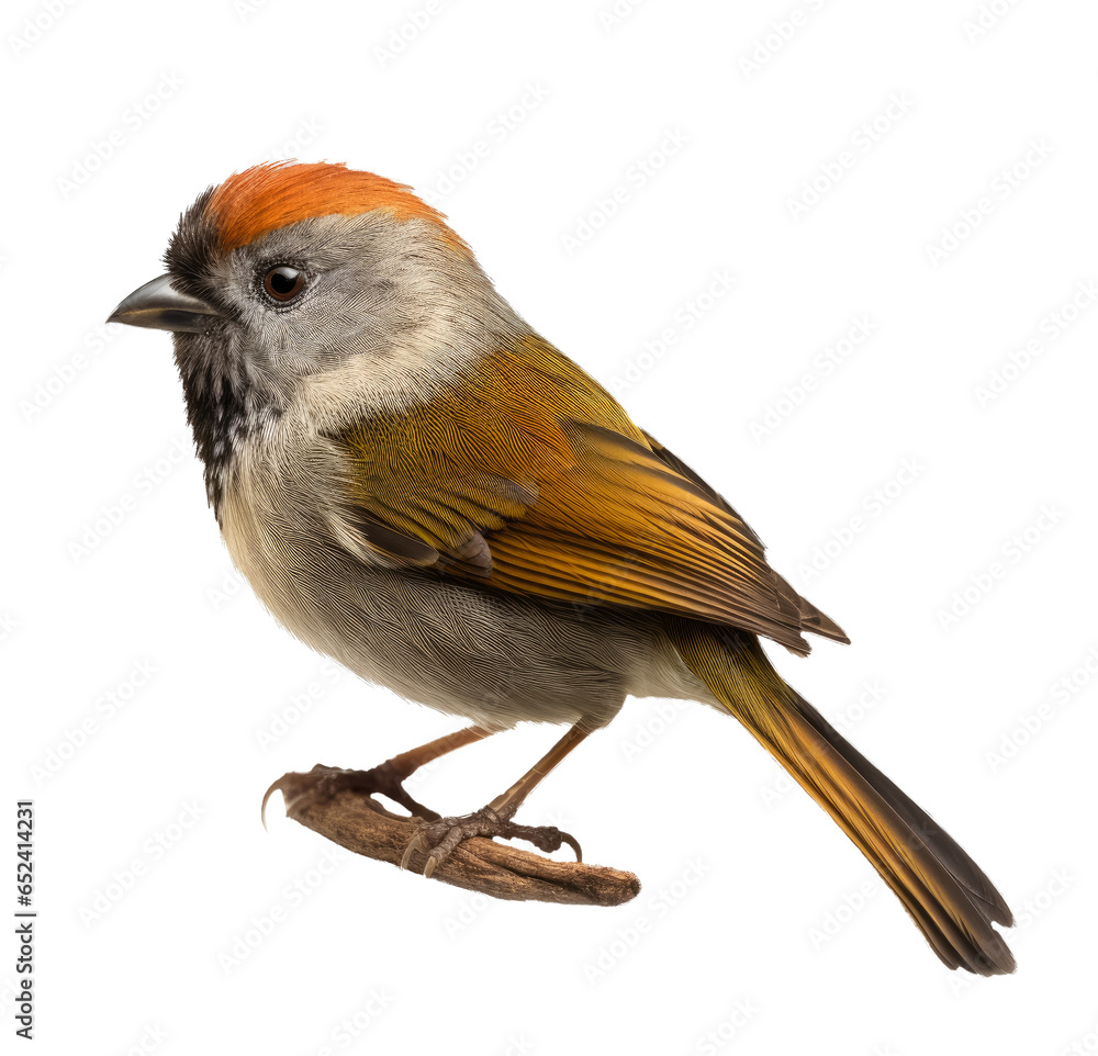 Maui Parrotbill bird isolated on transparent background. Concept of ...