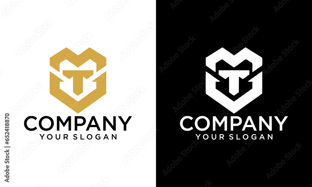 TVM or VTM monogram vector logo. Three letters logo combined. Logo for ...