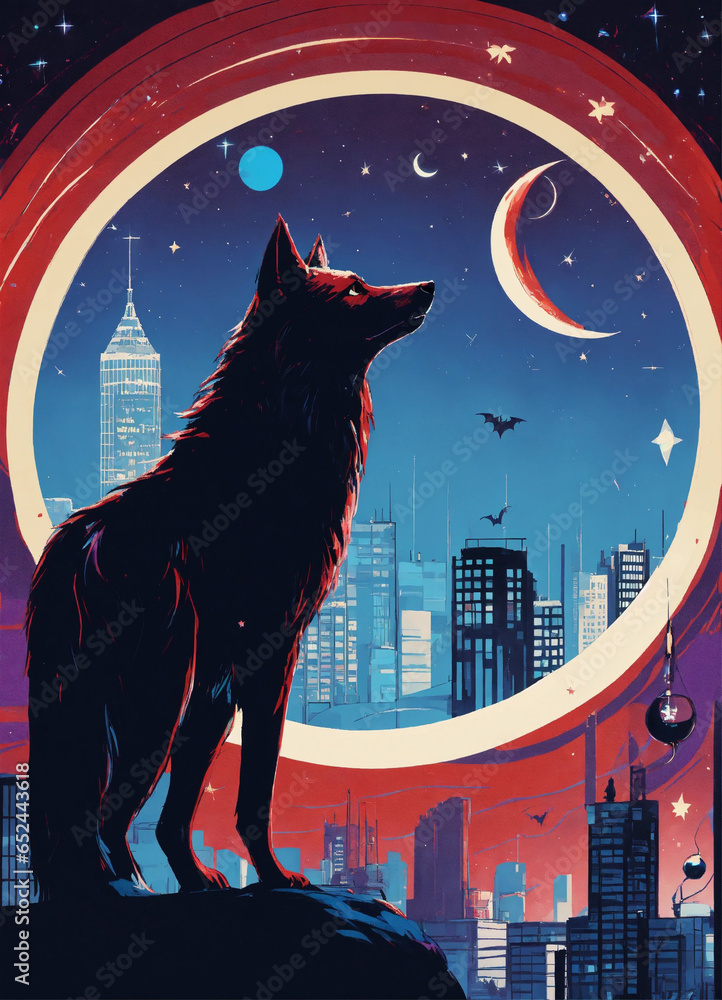 ALL glassblowing vampire urban STYLE shooting stars big crescent moon ...