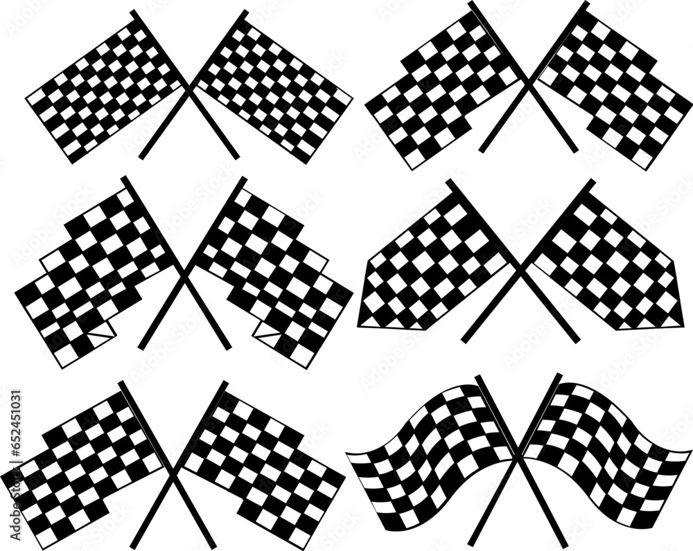Title Vector, black, and ,white, checkered, auto, racing, flags, and ...