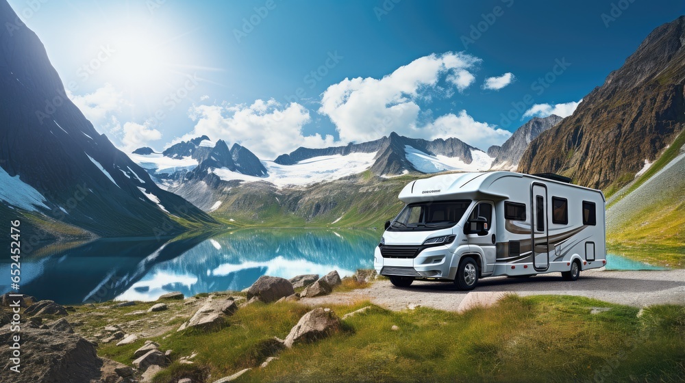 Embark on a summer tourism adventure with RVs in the majestic mountains ...