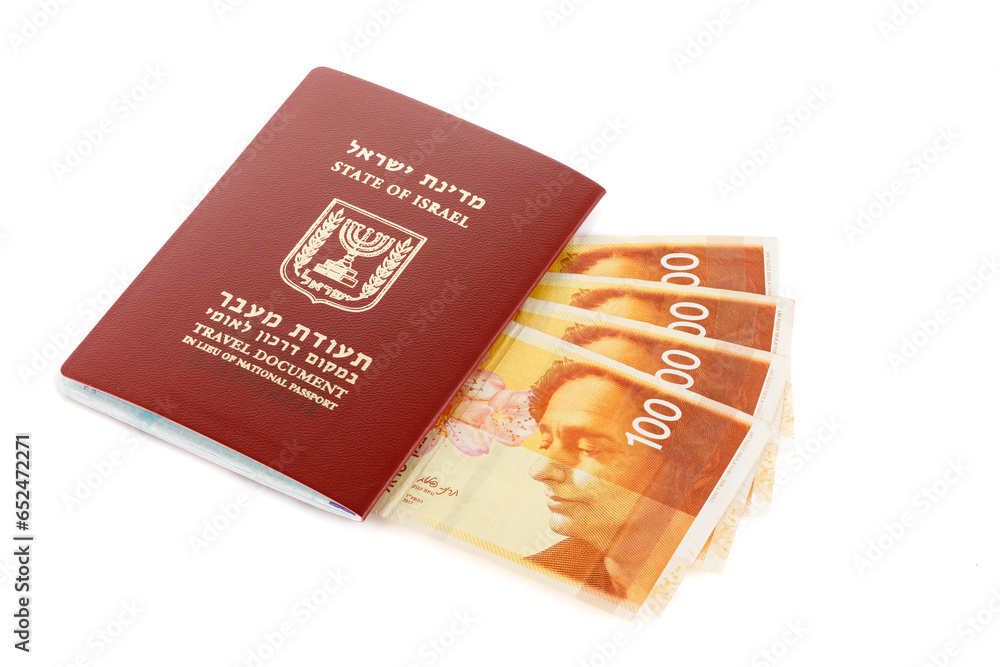 An Israeli travel document, a laissez-passer, costs Israeli shekels ...