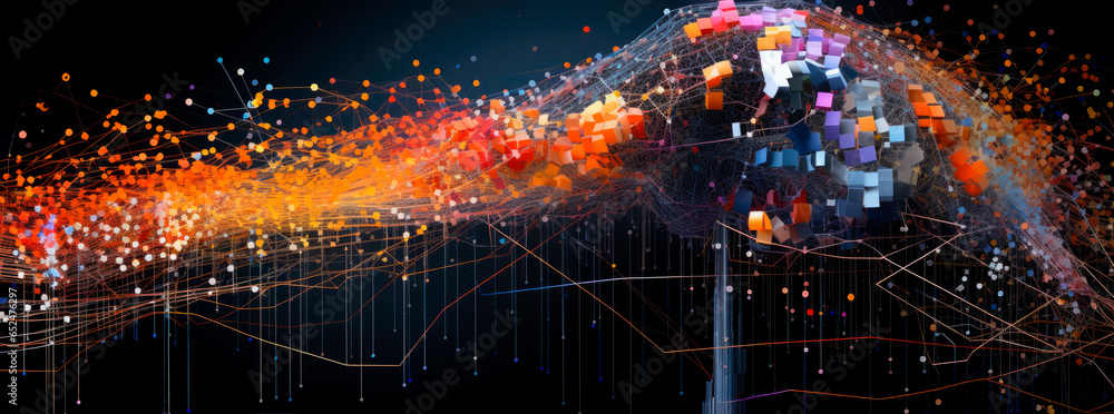 Dynamic abstract representation of data analytics in visual form ...