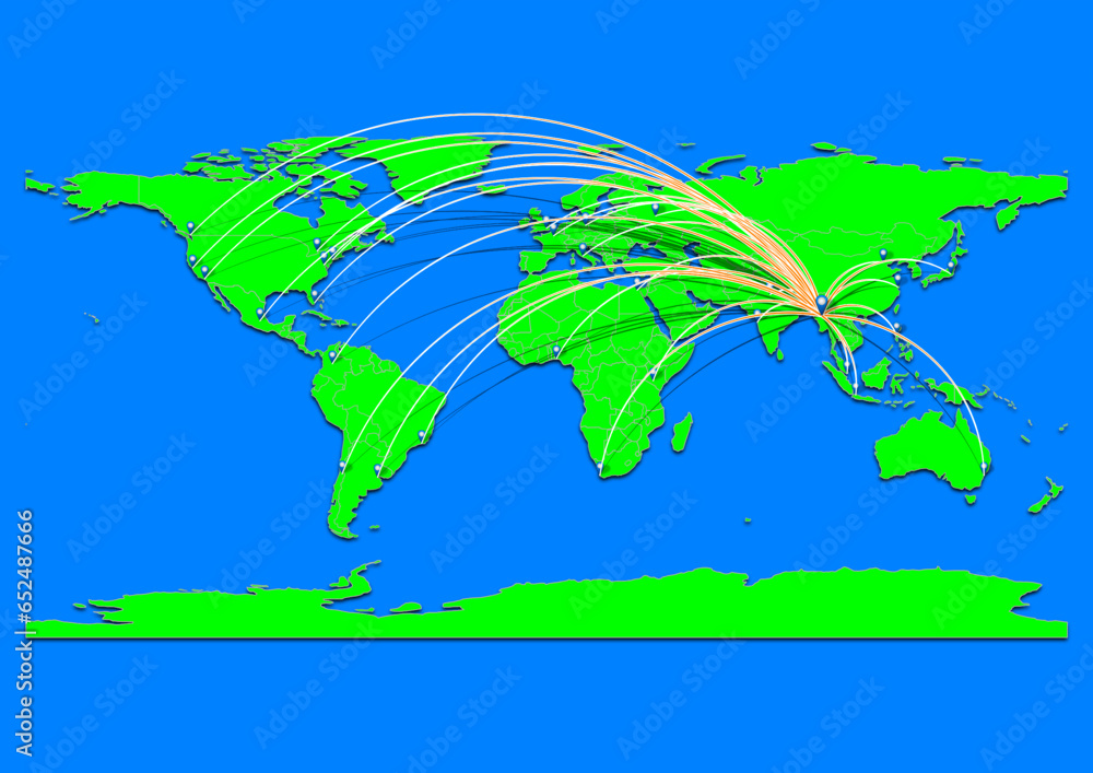 Pakokku, Myanmar map - Concept map for Pakokku, Myanmar on World map. Suitable for export ...