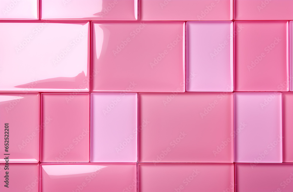 Pink tile wall chequered background bathroom floor texture. Ceramic ...