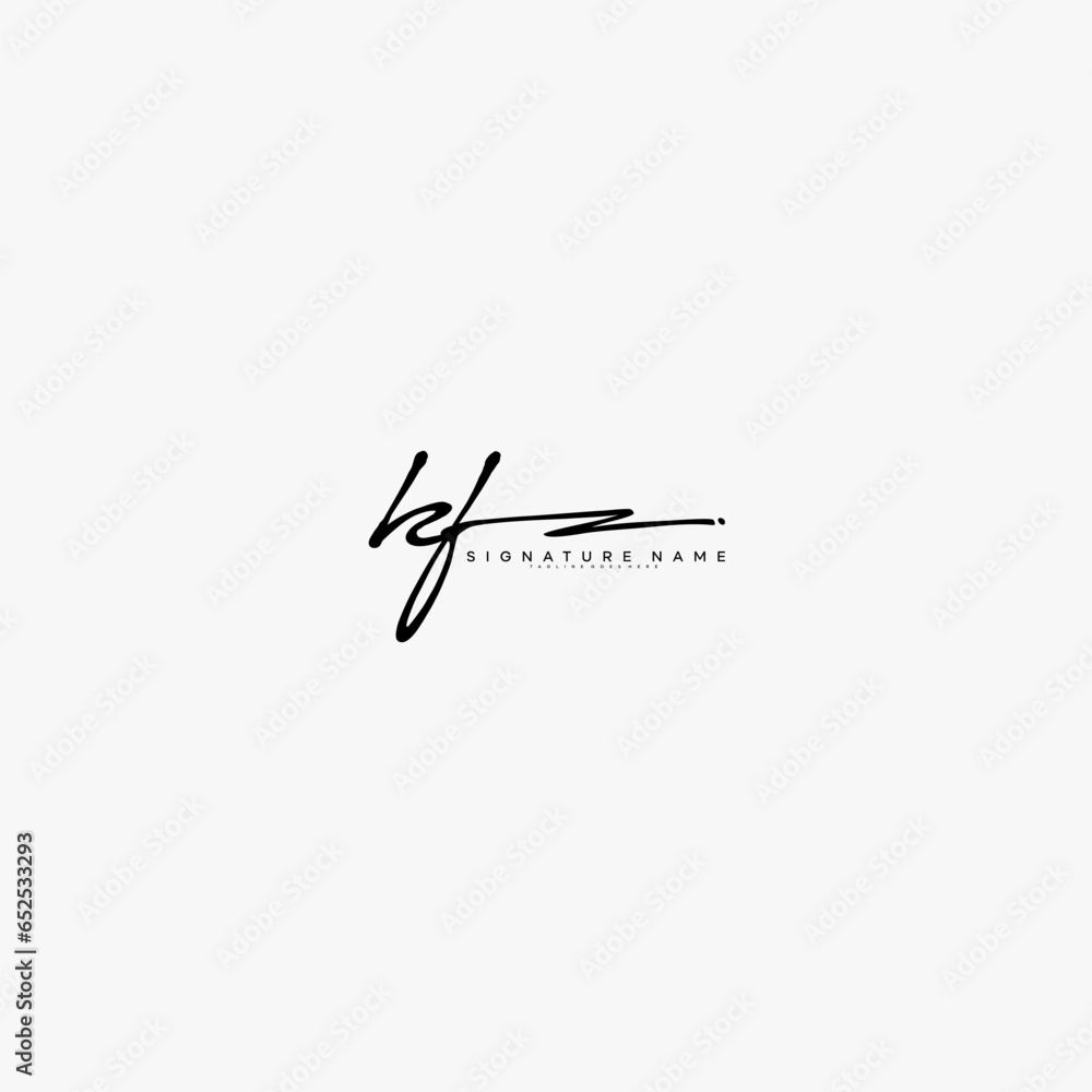 premium KF letter signature logo in handwriting art style monogram ...