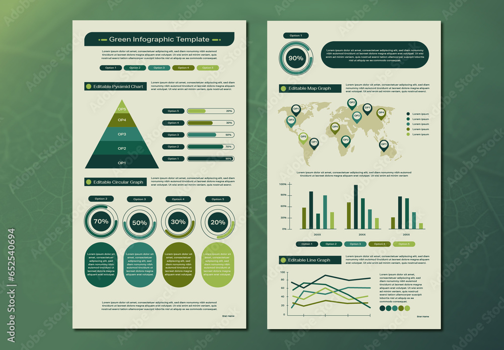 Green Digital Infographic Stock Template | Adobe Stock