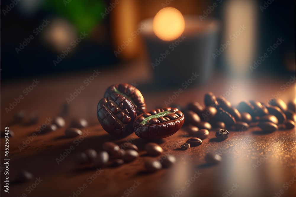 coffee beans warm light cinematic photography wallpaper ultra realistic ...