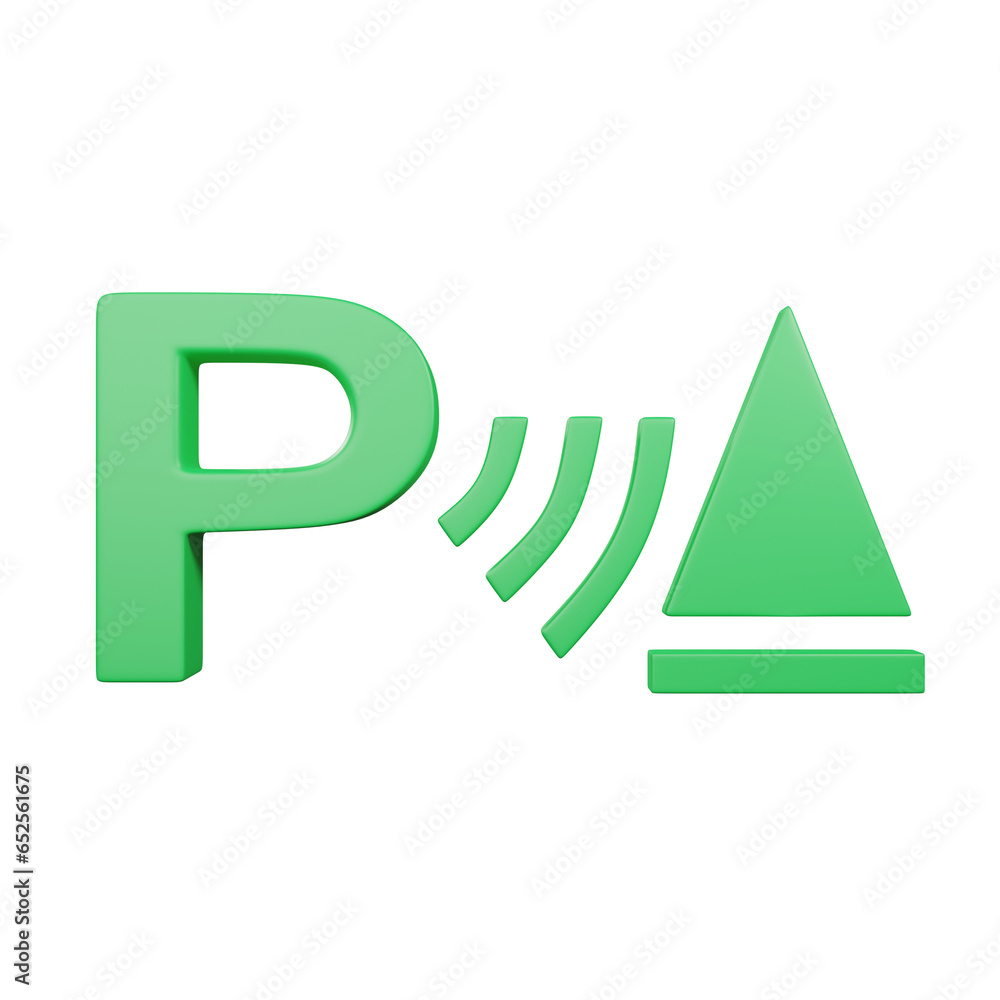 Parking Sensors On symbol of car or vehicle dashboard icon sign warning ...