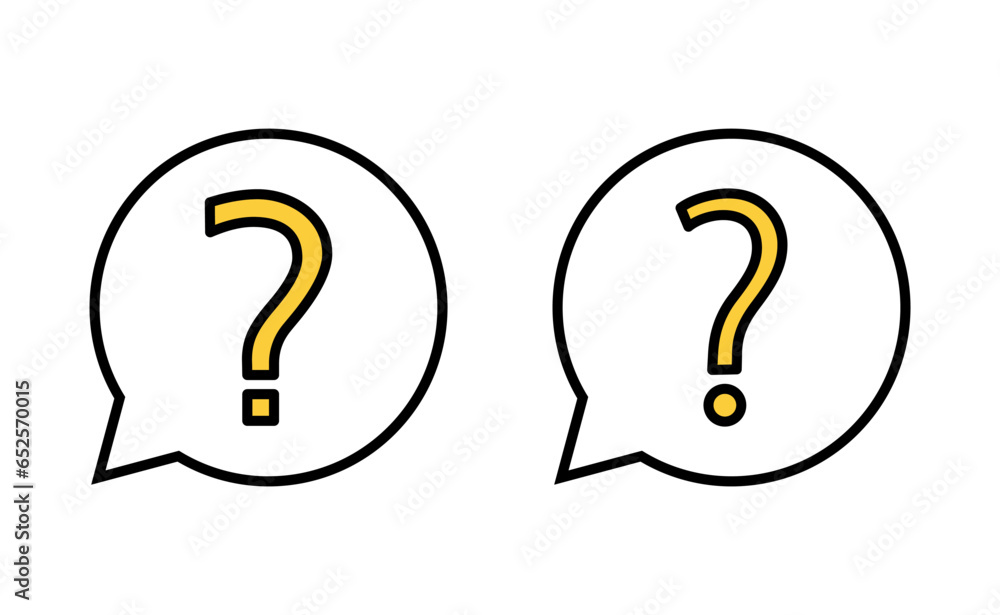 Question icon set for web and mobile app. question mark sign and symbol ...