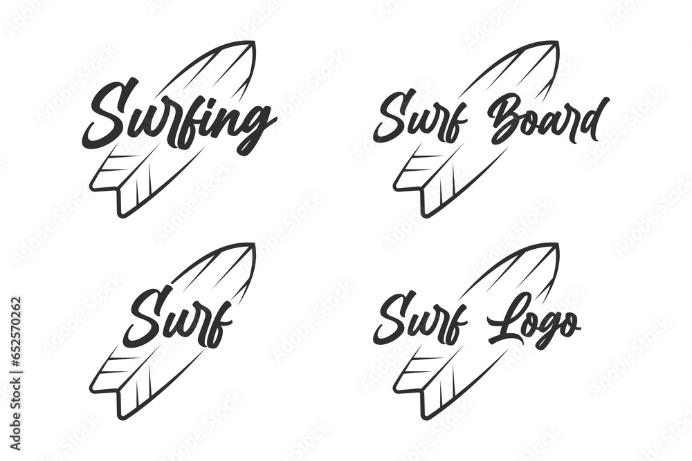 Surfing Logo, Surf Logo, Surfing silhouette, Summer Logo, Plant ...