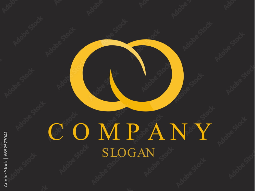 The United golden wedding ring iconin black bacground. Marriage and ...