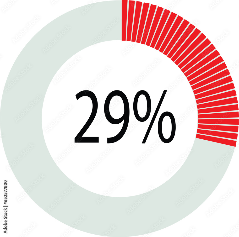 29% Loading. Circle percentage diagrams 29% ready to use for web design ...
