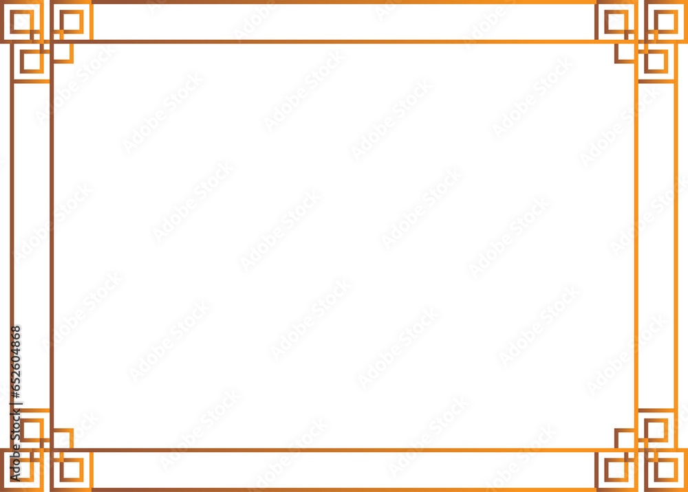 Simple Certificate Gold Frame Border Line Vector Stock Illustration ...