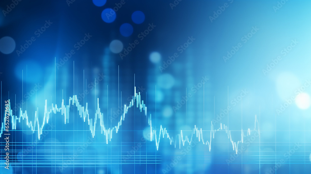 Graph and Health on Technology Blue Abstract Background Stock ...