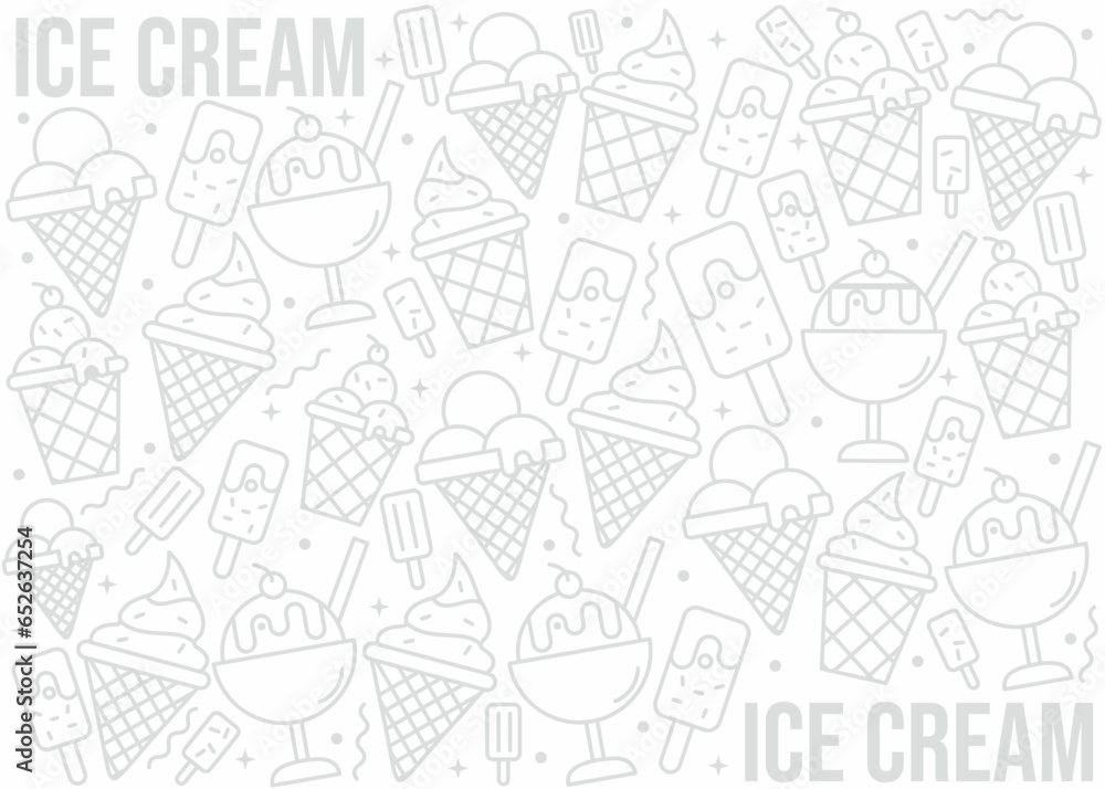 Ice cream background design Stock Vector | Adobe Stock