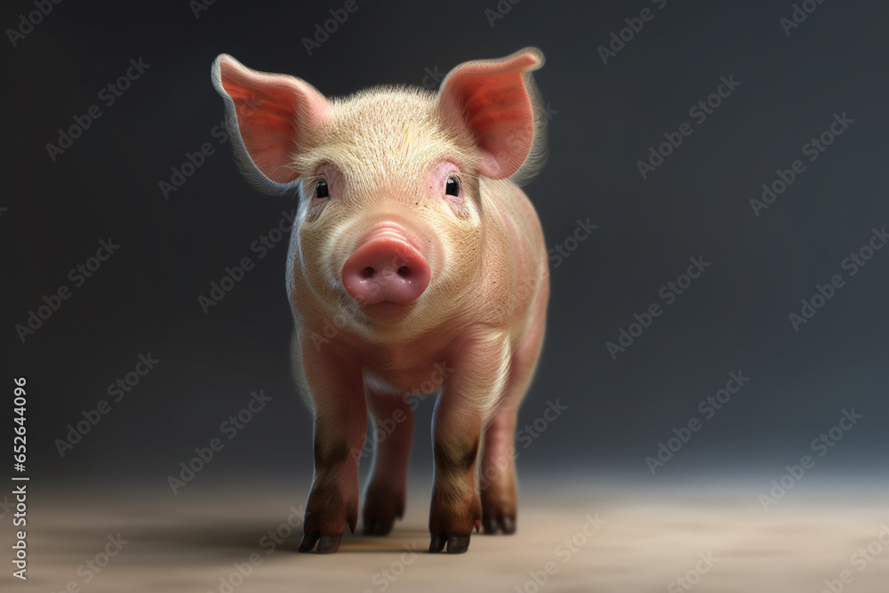 An adorable image of a pig, showcasing its round body and snout ...